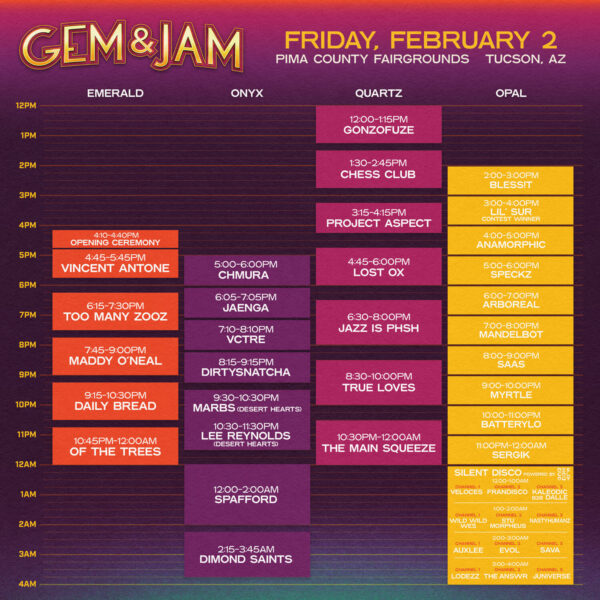 Gem and Jam Festival 2024 Lineup
