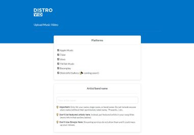 Distrovid: Music Video Distribution