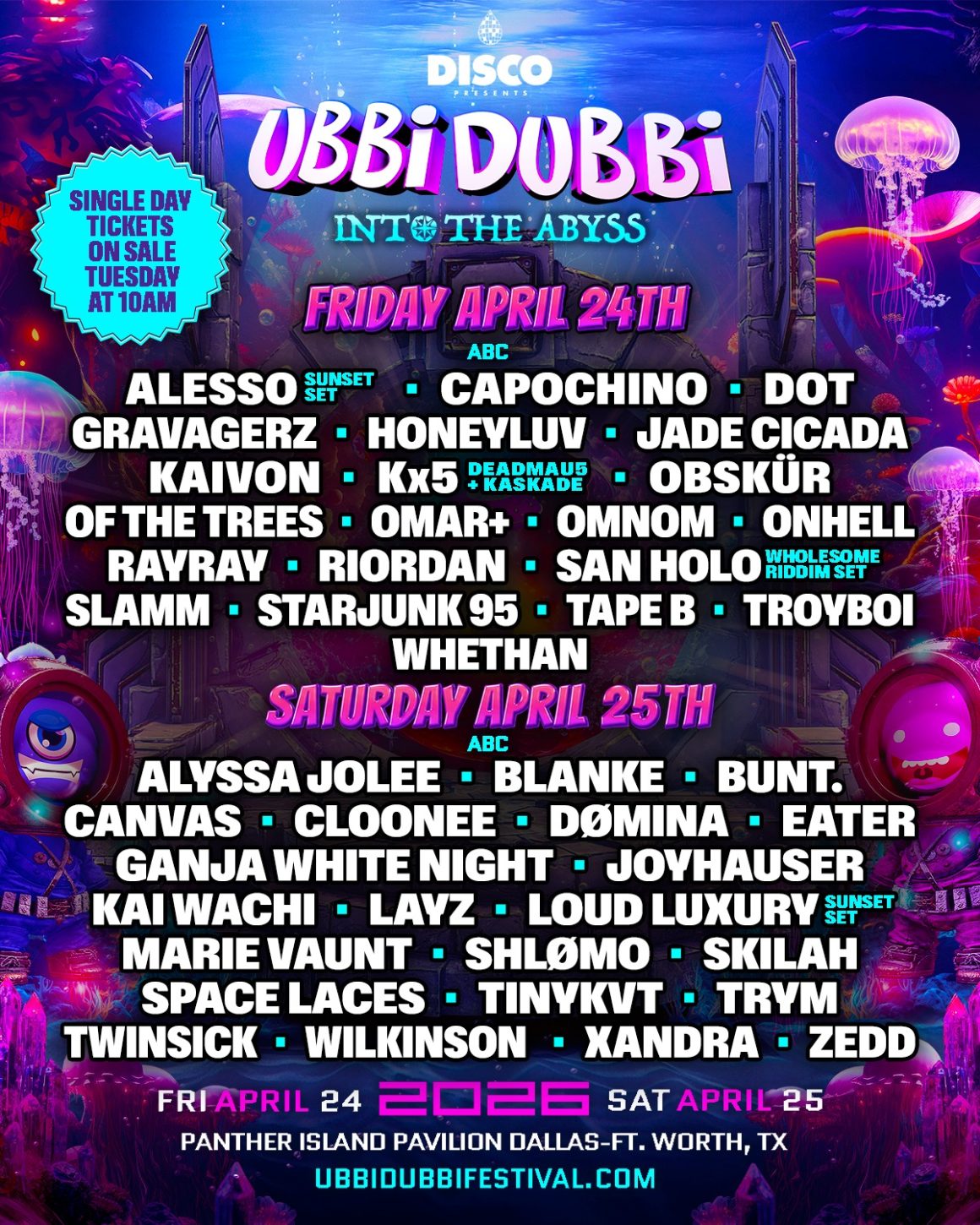Ubbi Dubbi 2026 Lineup | Music Nonstop Today